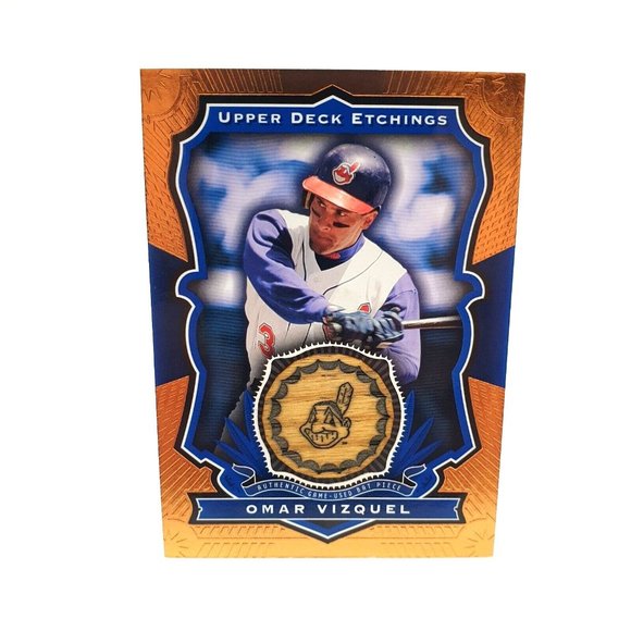 Upper Deck | Toys | Omar Vizquel Beov 204 Upper Deck Etchings Baseball ...